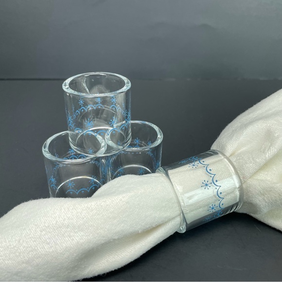 Dining | Glass Napkin Rings Set Of 4 Retro Maximalism Holders ...